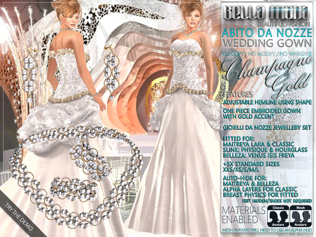 Second Life Marketplace - DEMO - Bella Moda: Abito da Nozze Gowns ...