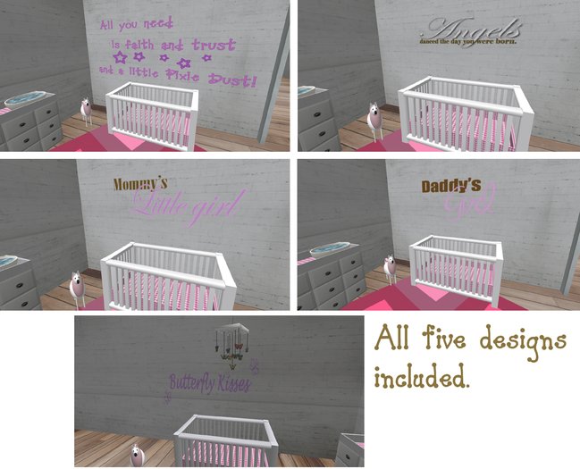 Second Life Marketplace - Wall Decals - Girls