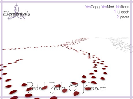 Second Life Marketplace - {Elementals} Petal Path & Heart