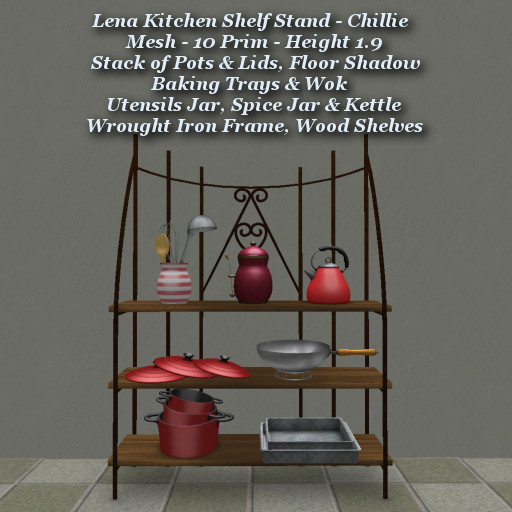 Second Life Marketplace - Lena Kitchen Shelf Stand Chillie