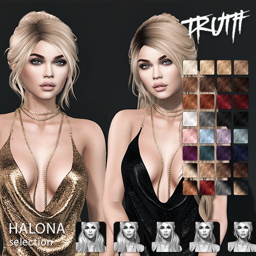 Second Life Marketplace Truth Halona Fitted Mesh Hair Selection
