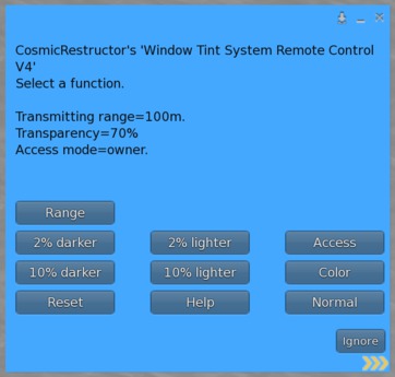 Second Life Marketplace - Window Tint System Remote Control V4