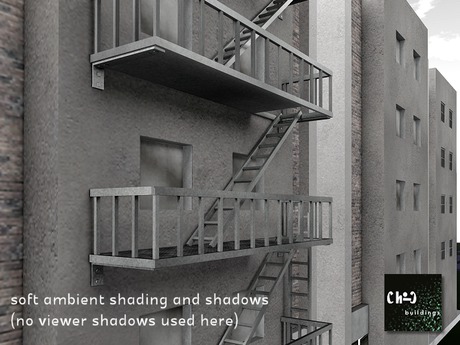 Second Life Marketplace - Deluxe Filler Buildings with Shops Set