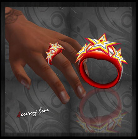 Second Life Marketplace - accessory bone A:B ring 011 star-3