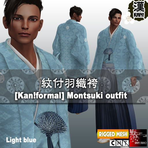 Second Life Marketplace - Ss [Kan!formal] Montsuki outfit - light blue