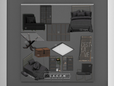Second Life Marketplace - LAGOM - Chambre de Chris [Bookshelf] #11