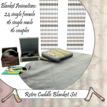 Second Life Marketplace - ^Upcycled^ Retro Cuddle Blanket Set