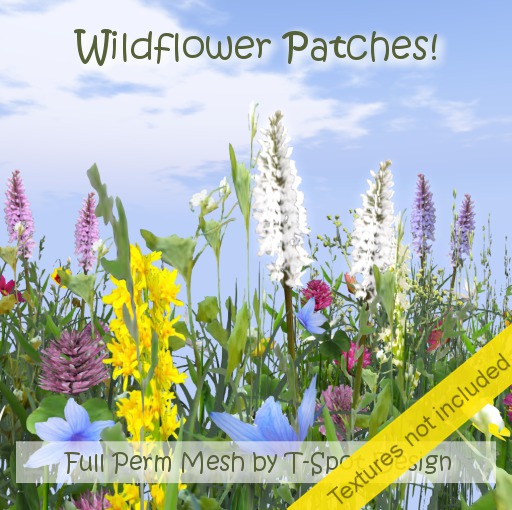 Second Life Marketplace - T-Spot Mesh - Wildflower Patch - Full Perm ...