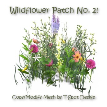 Second Life Marketplace - T-Spot Mesh - Wildflower Patch - Full Perm ...