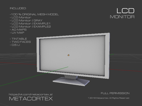 Second Life Marketplace - METACORTEX™ / LCD Monitor