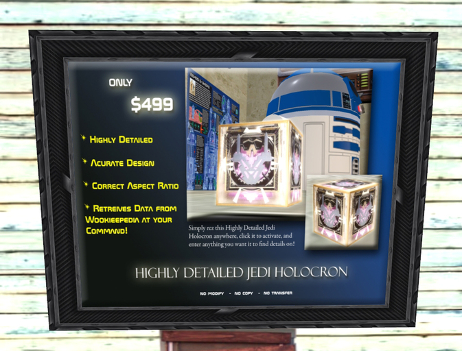 Second Life Marketplace - Star Almas Academy Jedi WORKING Holocron