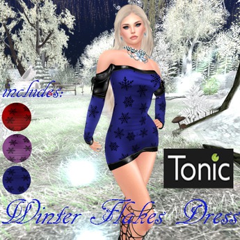 Second Life Marketplace - YGTL - TONIC - WINTER FLAKES DRESS