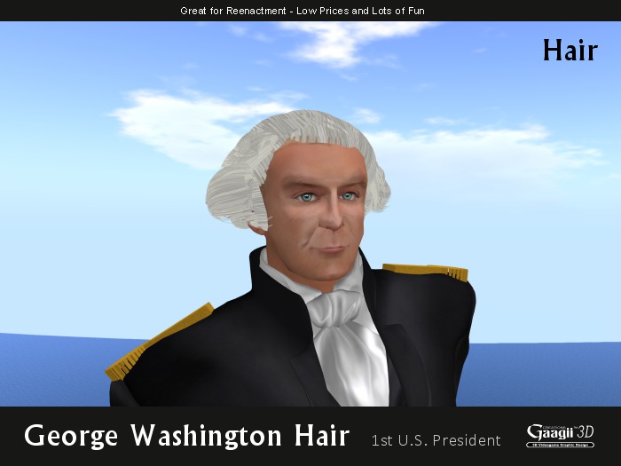 Second Life Marketplace - Gaagii - George Washington Hair