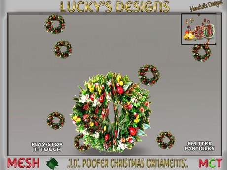 Second Life Marketplace - .:LD:. Poofer Christmas Ornaments:.