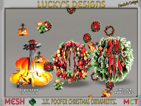 Second Life Marketplace - .:LD:. Poofer Christmas Ornaments:.