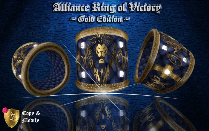 Second Life Marketplace - Alliance Ring of Victory - Gold Edition