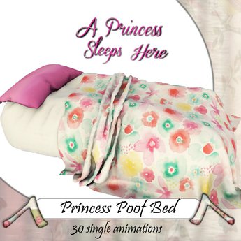 Second Life Marketplace - ^Upcycled^ Princess Poof Bed Set