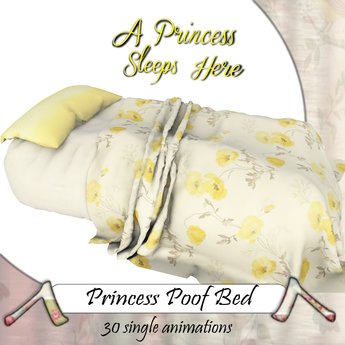 Second Life Marketplace - ^Upcycled^ Princess Poof Bed Set