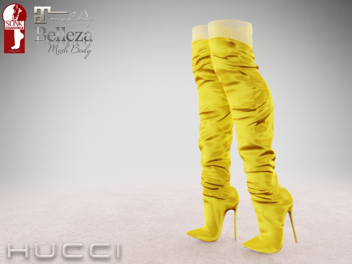 Second Life Marketplace - ::HH:: Hucci Saanen Satin Boot - Meadowlark