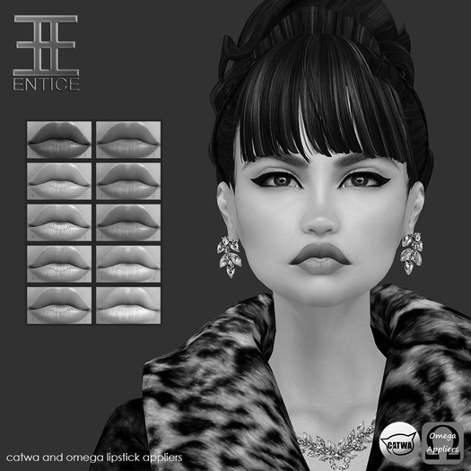 Second Life Marketplace - Entice - Hold Me Now Lipstick - Catwa/Omega DEMO