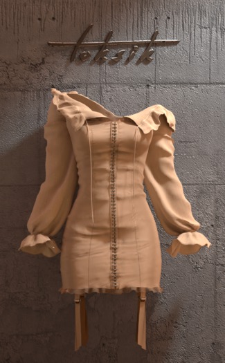 Second Life Marketplace - toksik - Duele Dress (Cream)