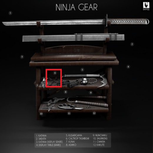 Second Life Marketplace - 6. :BAMSE: Ninja Gear - Caltrop Tashibishi
