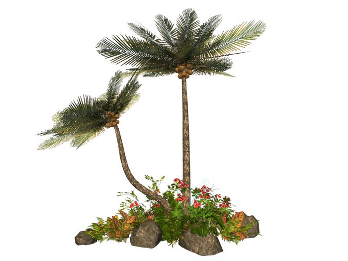 Second Life Marketplace - MSD - Tropical Rock Garden & Palms - Rayann ...