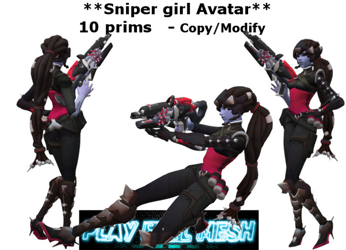 Second Life Marketplace - **Sniper girl avatar**PlayFullMeshmp