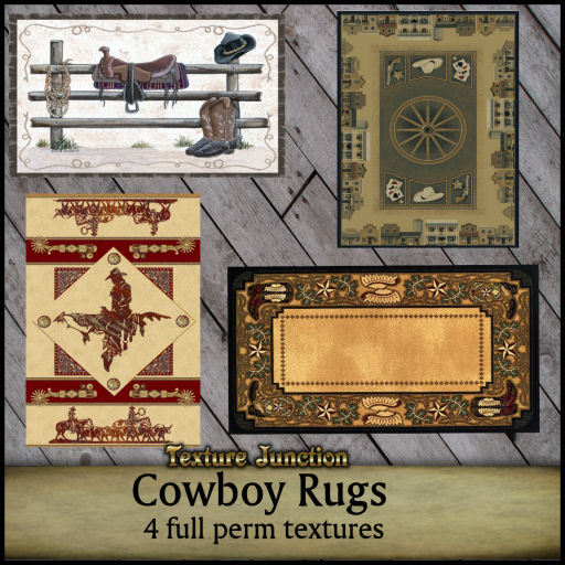 Second Life Marketplace - ~TJ~ Cowboy Rug Textures Wild West, Western