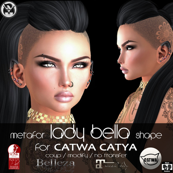 Second Life Marketplace - Metafor Lady Bella Shape for Catwa CATYA ...