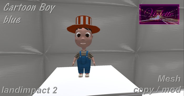 Second Life Marketplace - Cartoon Boy blue mesh
