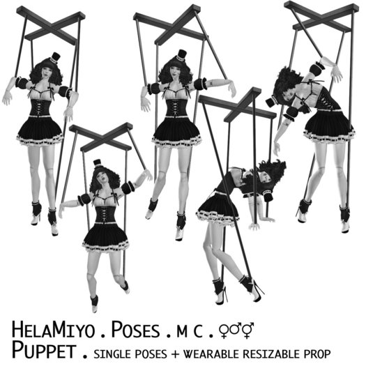 Second Life Marketplace - HelaMiyo :: Poses :: Puppet + wearable resize ...