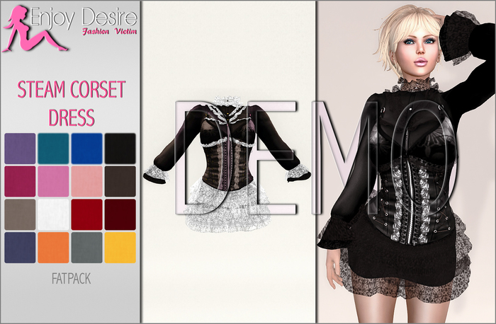 Second Life Marketplace - Steam Corset Dress - DEMO