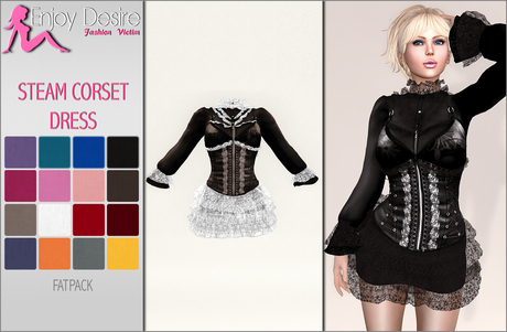 Second Life Marketplace - Steam Corset Dress - TMP