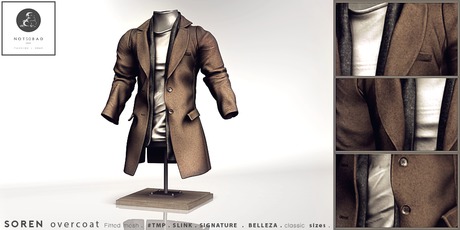 Second Life Marketplace - not so bad . mesh . SOREN overcoat . cocoa