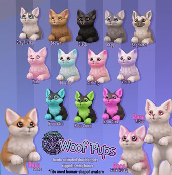 Second Life Marketplace - darkendStare. woof pups [pink tip]