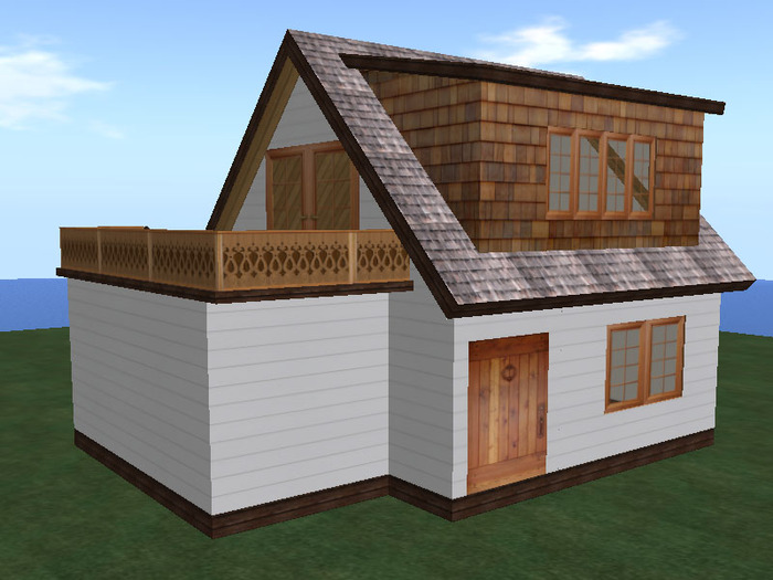 Second Life Marketplace - RE Small Colonial House - 2 Story - Cabin ...