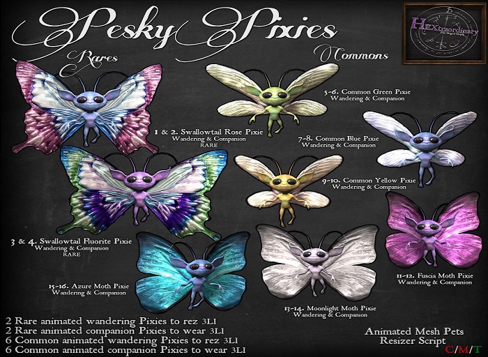Second Life Marketplace - 7. *HEXtraordinary* Pesky Common Blue Pixie ...