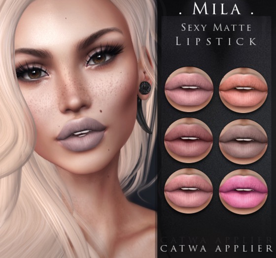 Second Life Marketplace Mila Sexy Matte Lipstick Catwa