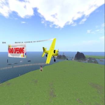 Second Life Marketplace - Grand Opening plane