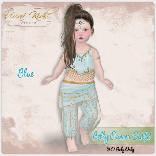 Second Life Marketplace Vk Belly Dancer Outfit Blue 7036