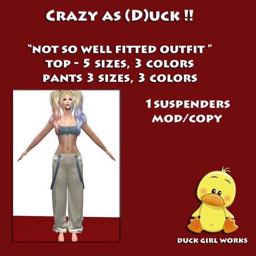 Second Life Marketplace - crazy as (d)uck girl outfit