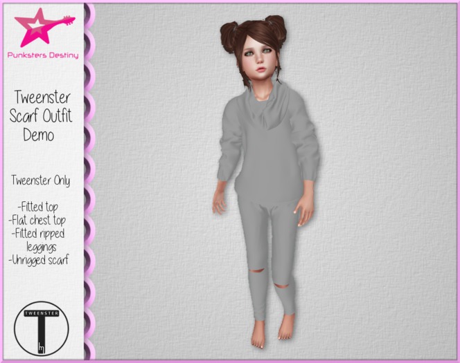 Second Life Marketplace - *PD* Tweenster scarf outfit DEMO