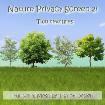 Second Life Marketplace - T-Spot Textures - Nature Privacy Screen 2 ...