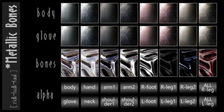 Second Life Marketplace - *Metallic Bones (BENTO) & Female Body ...