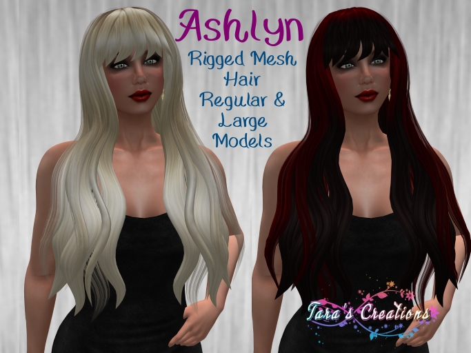 Second Life Marketplace - Tara's Creations *Ashlyn* Mesh Hair Wild ...