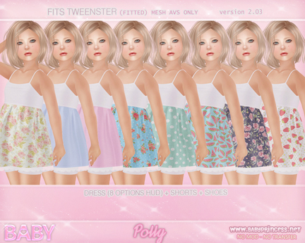 Second Life Marketplace - :*BABY*: {TWEENSTER} Polly - 8 options dress ♥