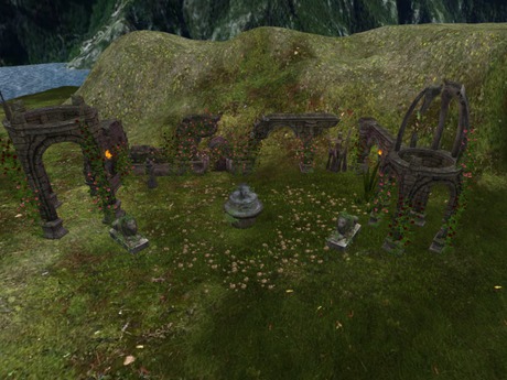 Second Life Marketplace - GD MESH RUINS WITH ROSES AND STATUES
