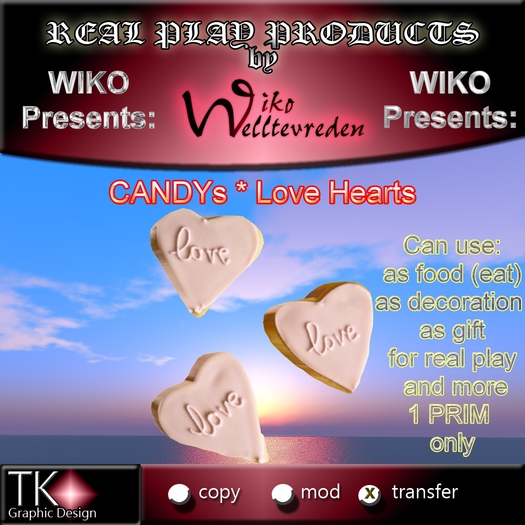 Second Life Marketplace Candys Love Hearts A Romantic T Looks Real And Great Can Eat