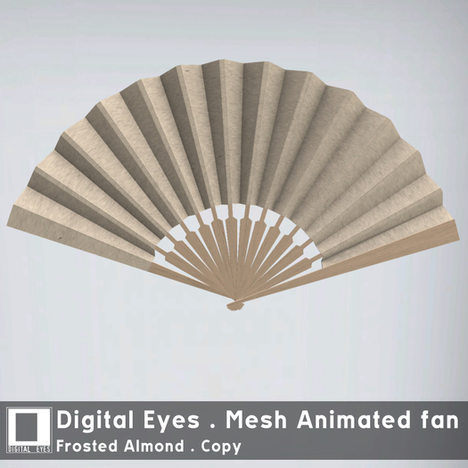 Second Life Marketplace - Digital Eyes * Mesh Animated Fan * Frosted Almond